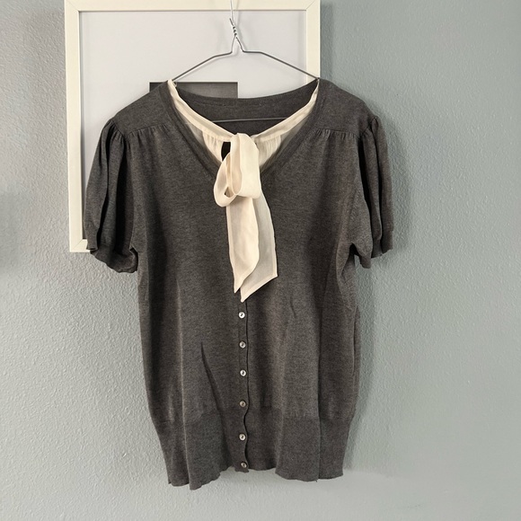 Caroll | Tops | Caroll Paris Silk Cashmere Blend Top With Bow | Poshmark